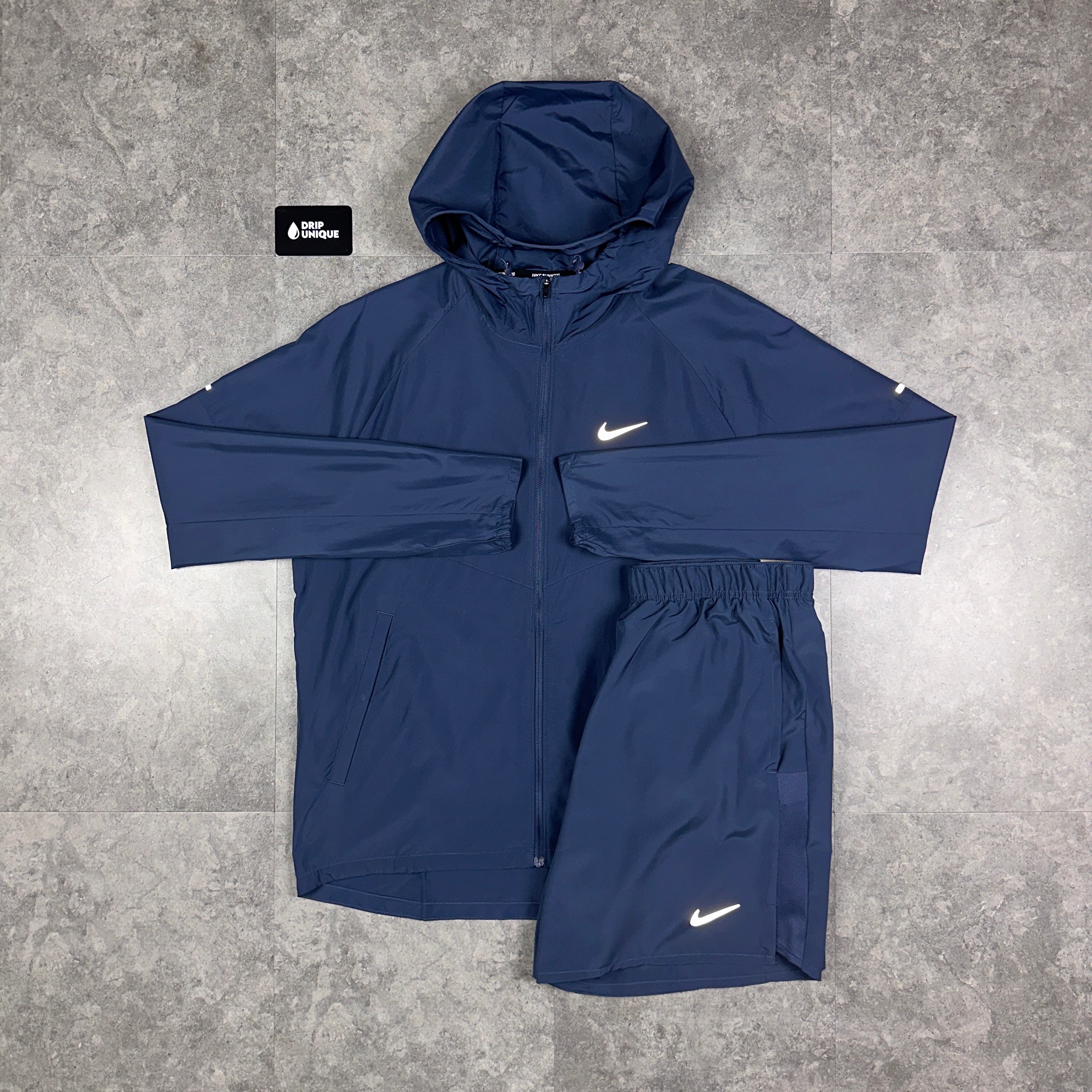 Nike Repel Miler Windrunner Jacket Thunder Blue & Blue Challenger Shor – dripuniqueuk