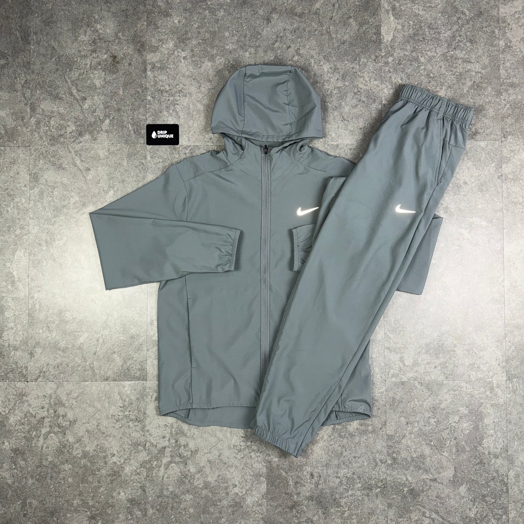 Nike Dri-Fit Form Windrunner Jacket Grey & Grey Nike Challenger Pants ...