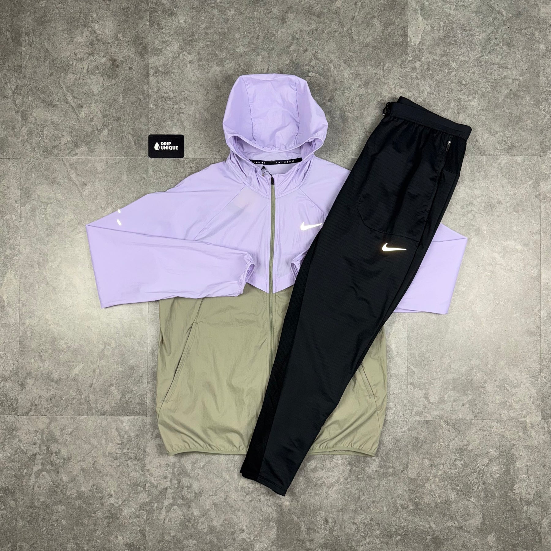 Nike UV Windrunner Jacket Lavender & Black Nike Phenom Pants Set ...
